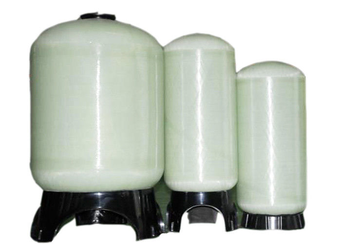 Cylindrical Shape FRP Pressure Filter Tank , UV Resistant FRP Softener ...