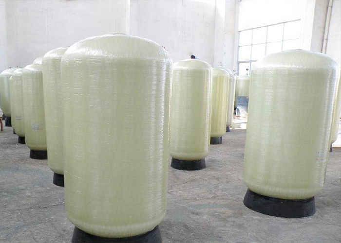 Cylindrical FRP Water Softener Resin Tank , Industrial Sand Carbon ...